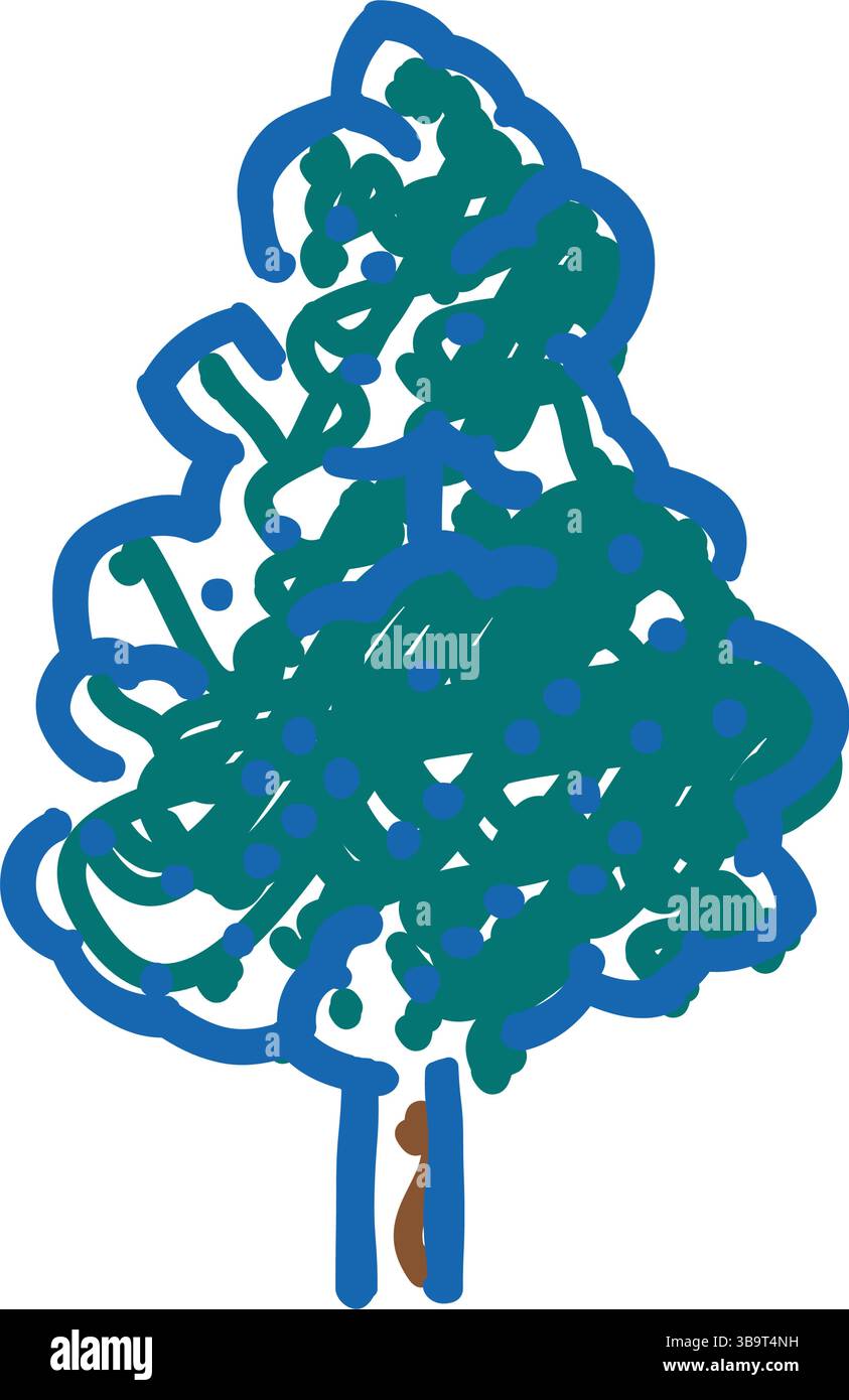 ginkgo biloba jungle amazon icon doodle illustration Stock Vector Image ...