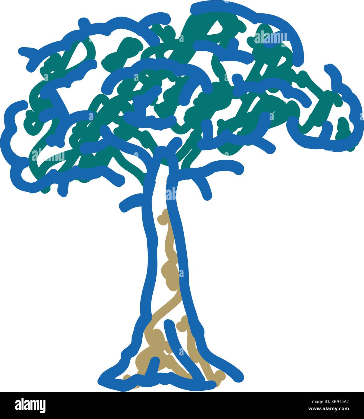 Brazil kapok tree Stock Vector Images - Alamy