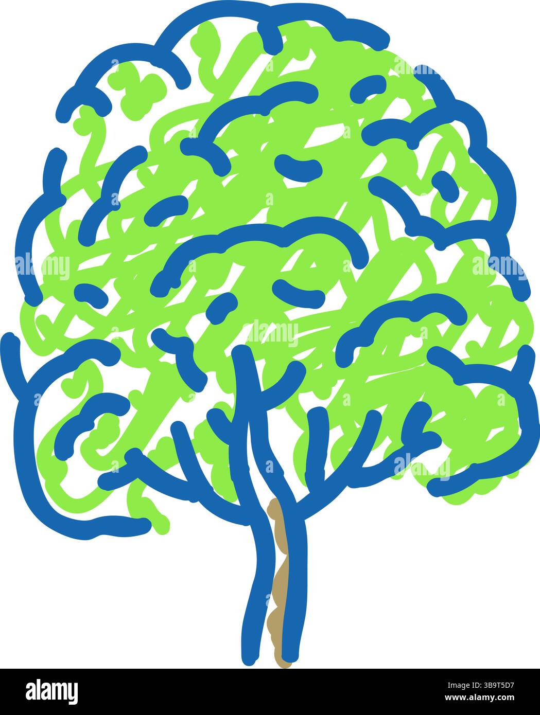 neem tree jungle amazon icon doodle illustration Stock Vector Image ...