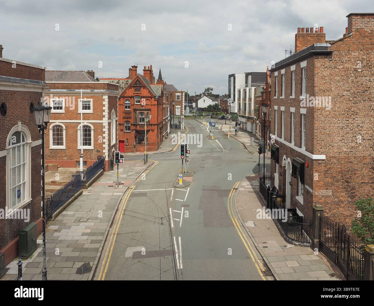 Aerial view in City Centre, Chester, UK Stock Photo - Alamy