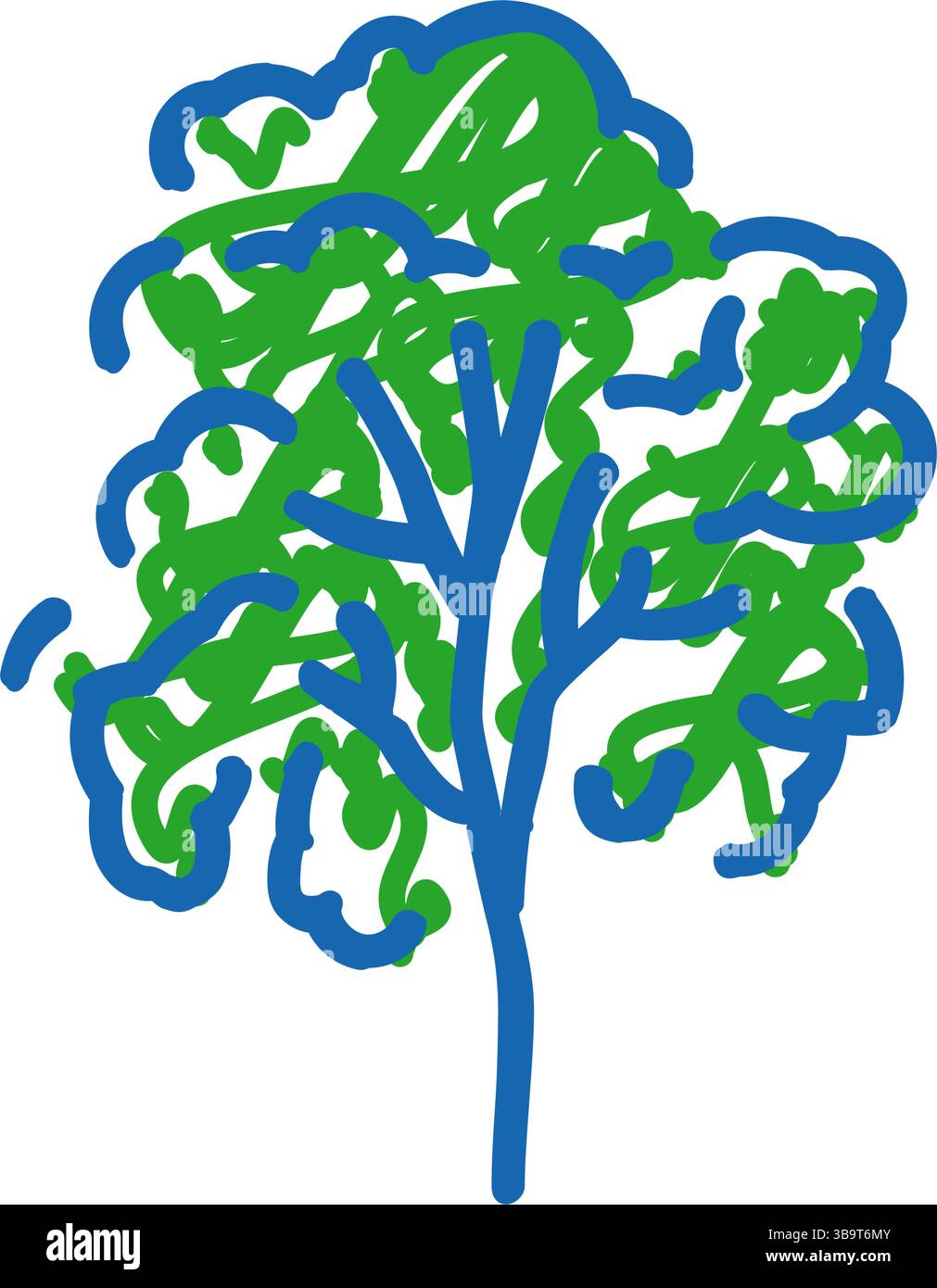 padauk tree jungle amazon icon doodle illustration Stock Vector Image ...