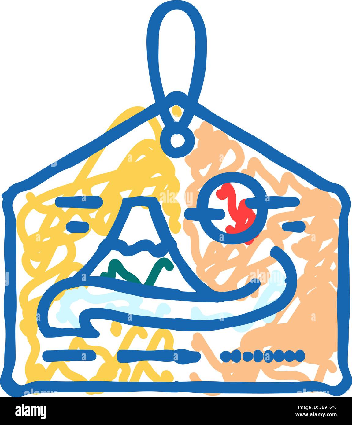 ema wooden plaques shintoism icon doodle illustration Stock Vector ...