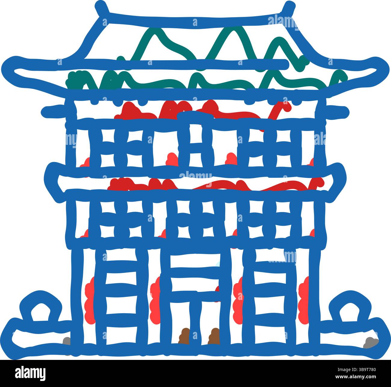 miko shrine maiden shintoism icon doodle illustration Stock Vector Image & Art - Alamy