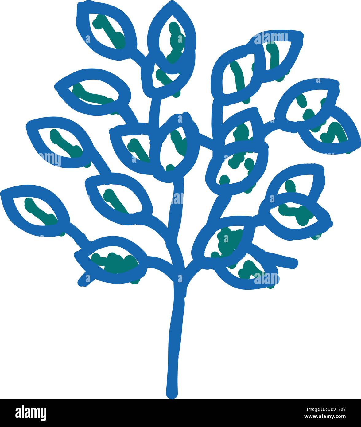 sakaki tree branch shintoism icon doodle illustration Stock Vector ...