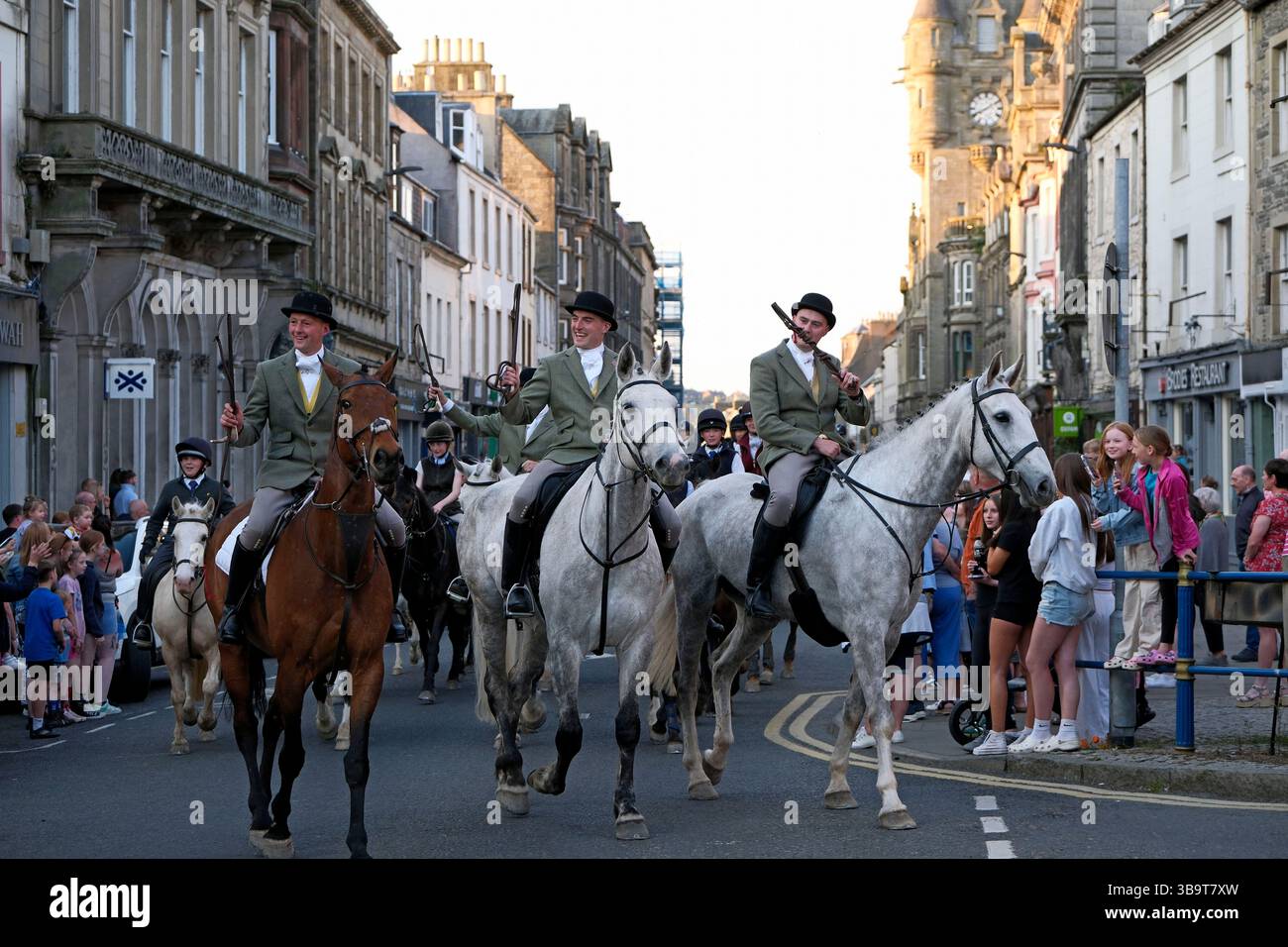 Hawick, UK. Saturday 10 May 2025 Hawick Common Riding 2025, Bonchester ...