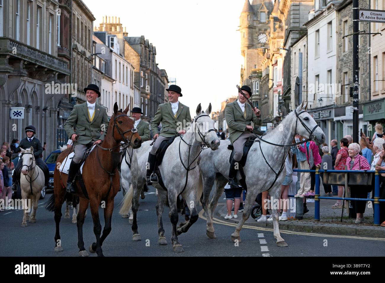 Hawick, UK. Saturday 10 May 2025 Hawick Common Riding 2025, Bonchester ...