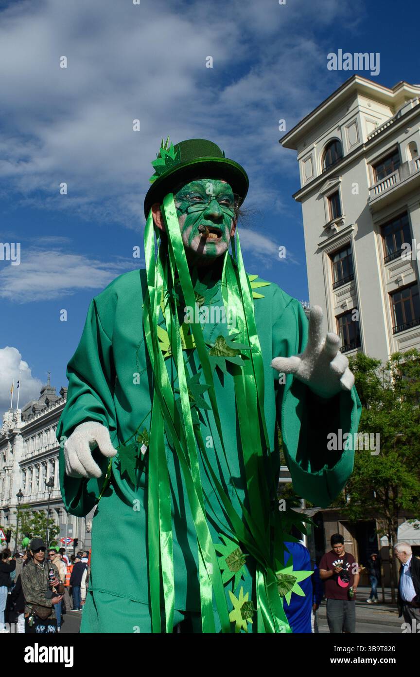 Several people during the Global Marijuana March in Madrid 2025 in ...