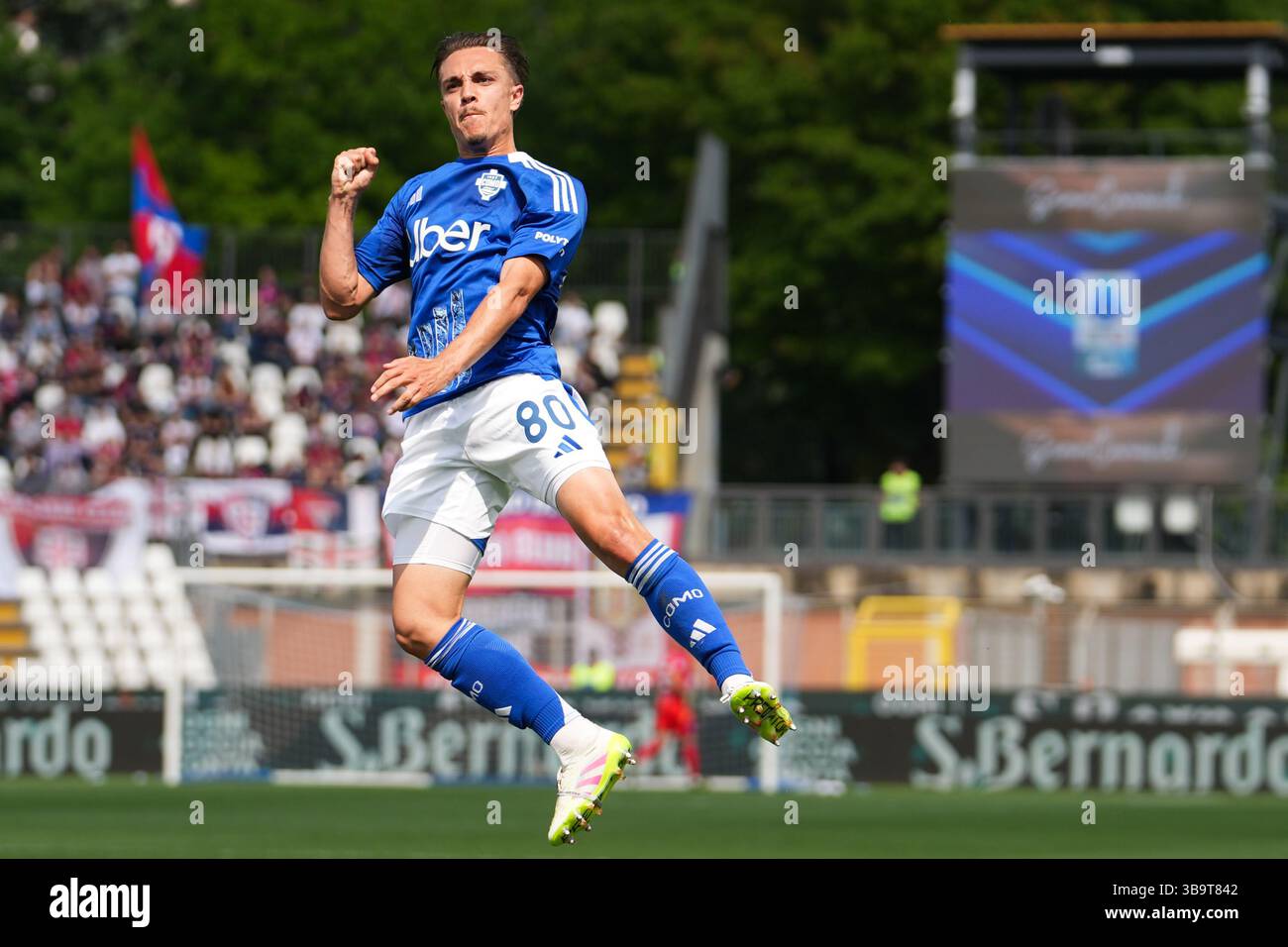 Maxence Caqueret (80 COM) celebrating his goal. Serie A football match ...