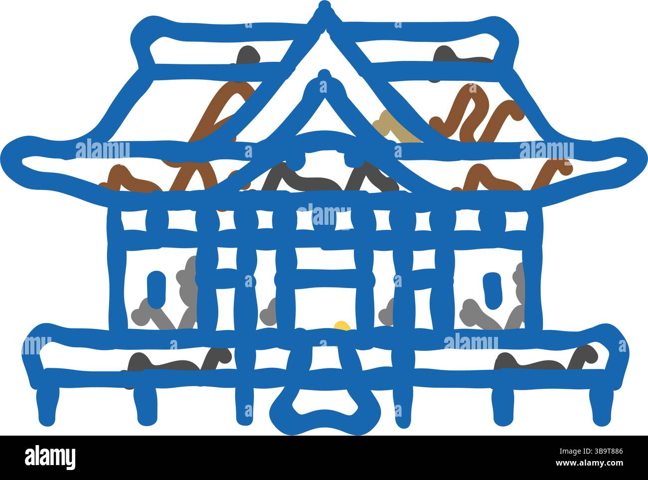 shinto shrine building shintoism icon doodle illustration Stock Vector Image & Art - Alamy