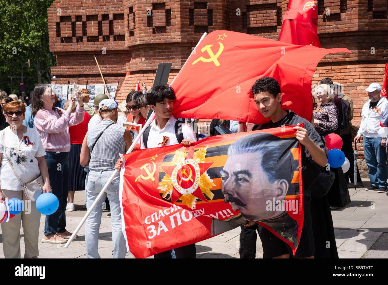Barcelona, Spain, 10th May 2025. Veterans and families of veterans ...