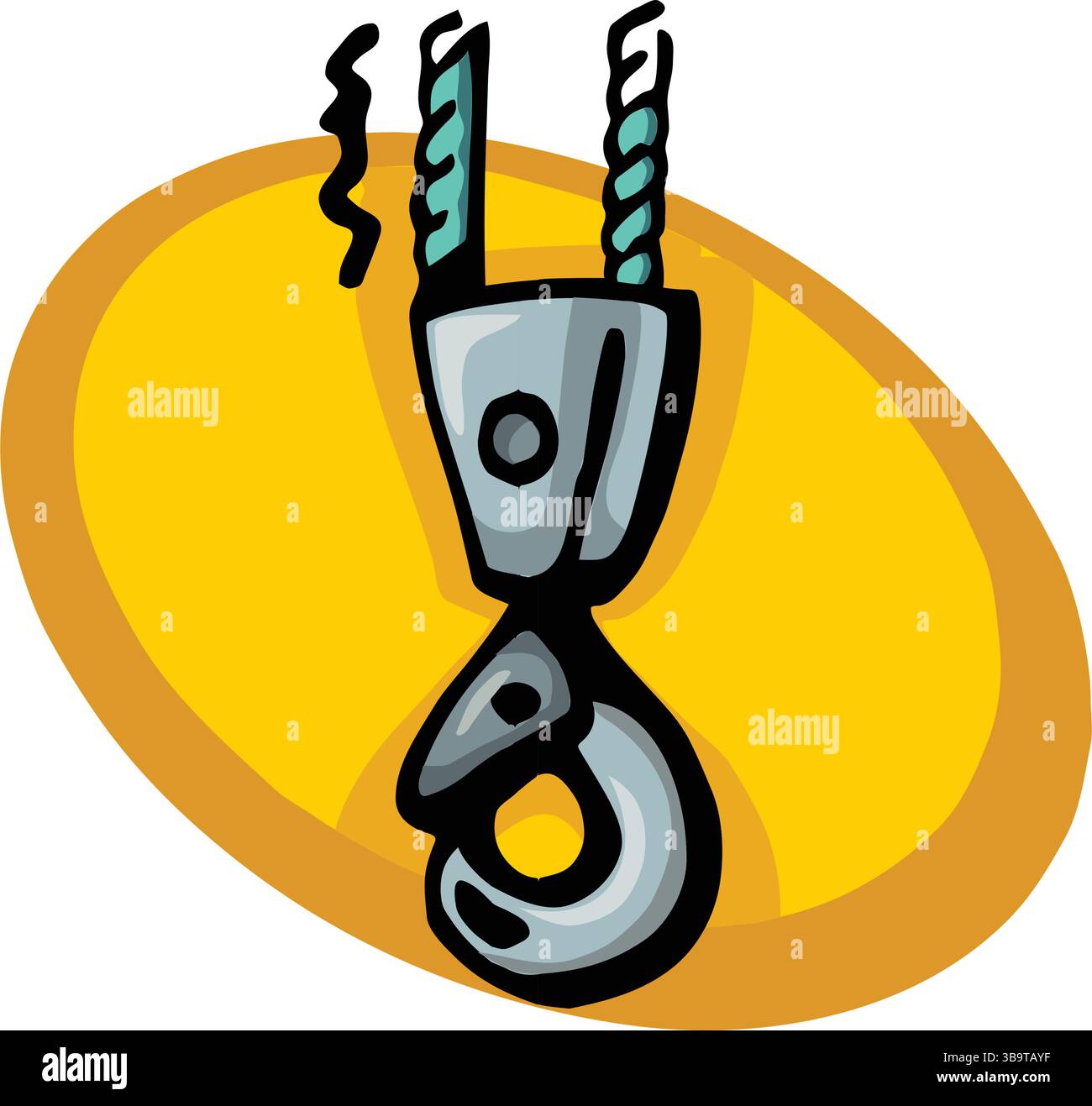 Mobile construction pulley hook Stock Vector Images - Alamy