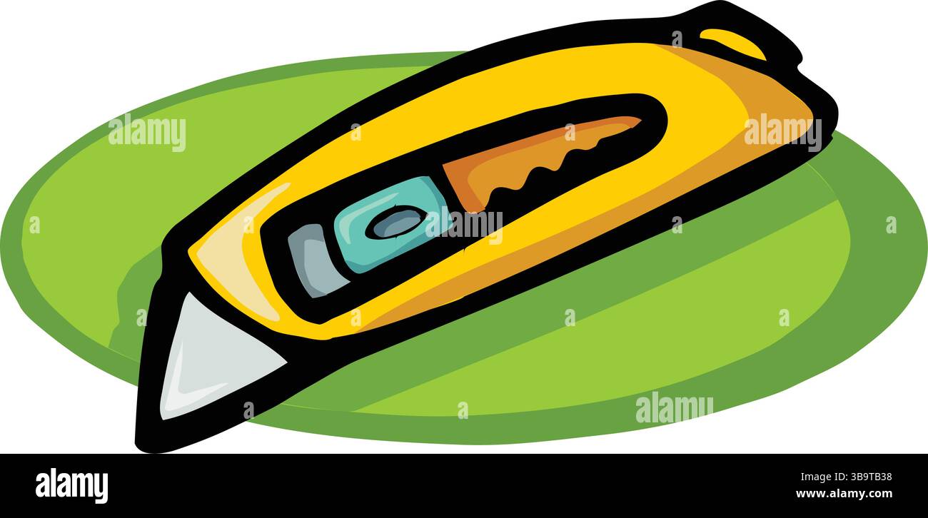 Cutter knife vector blade. Paper craft utility stationery office craft ...