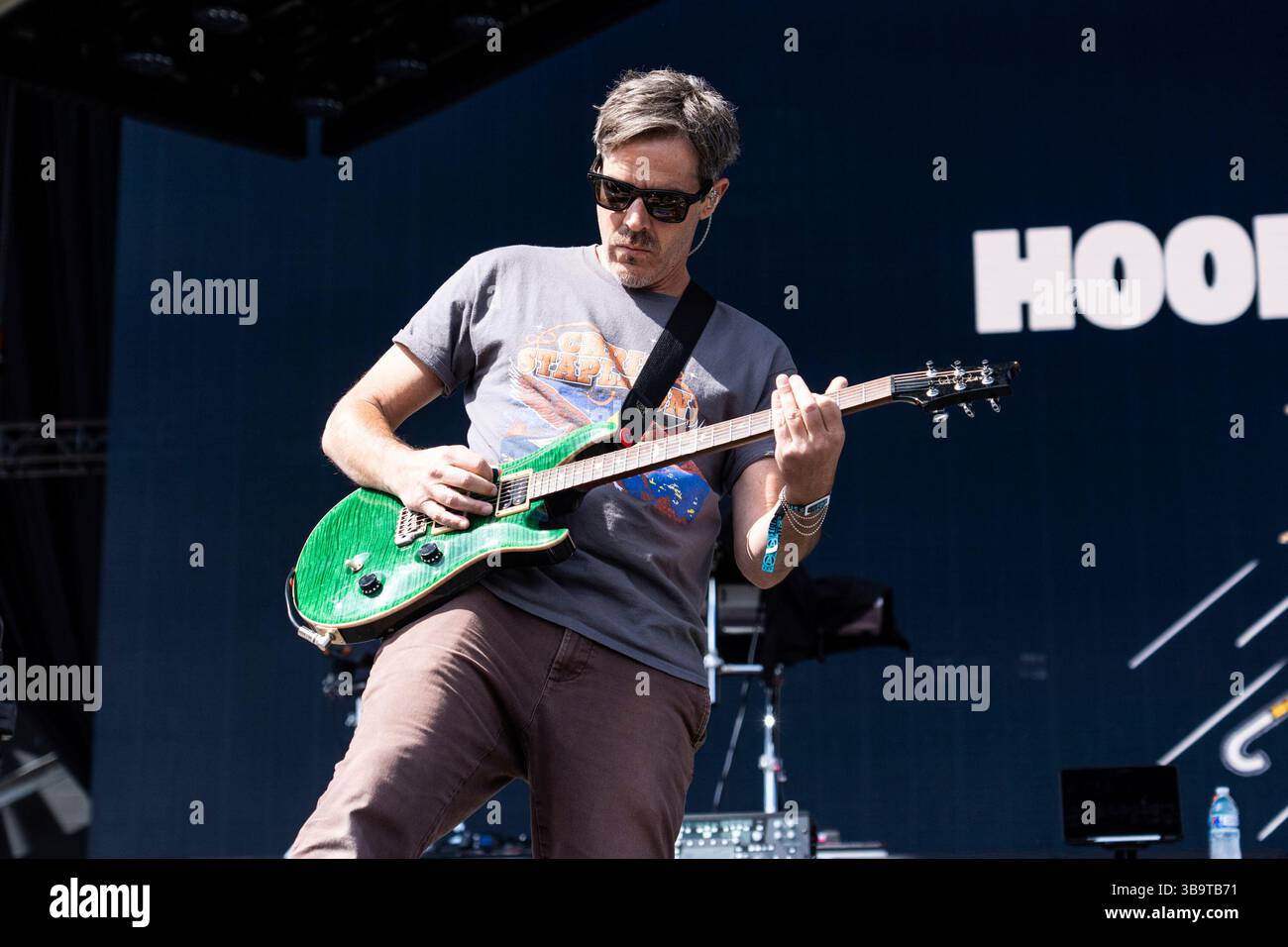 Dan Estrin of Hoobastank performs during Sonic Temple Art and Music Festival on Saturday, May 10 ...