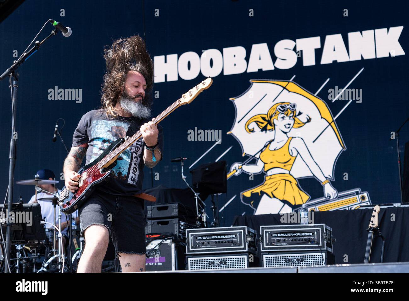 Jesse Charland of Hoobastank performs during Sonic Temple Art and Music ...