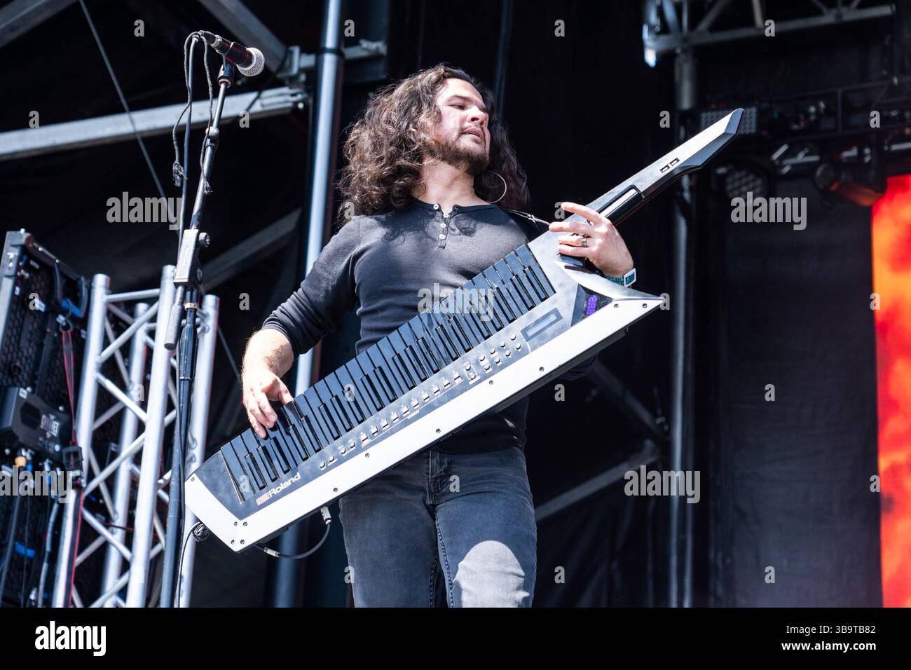 Pouyan Afkary of Scary Kids Scaring Kids performs during Sonic Temple ...