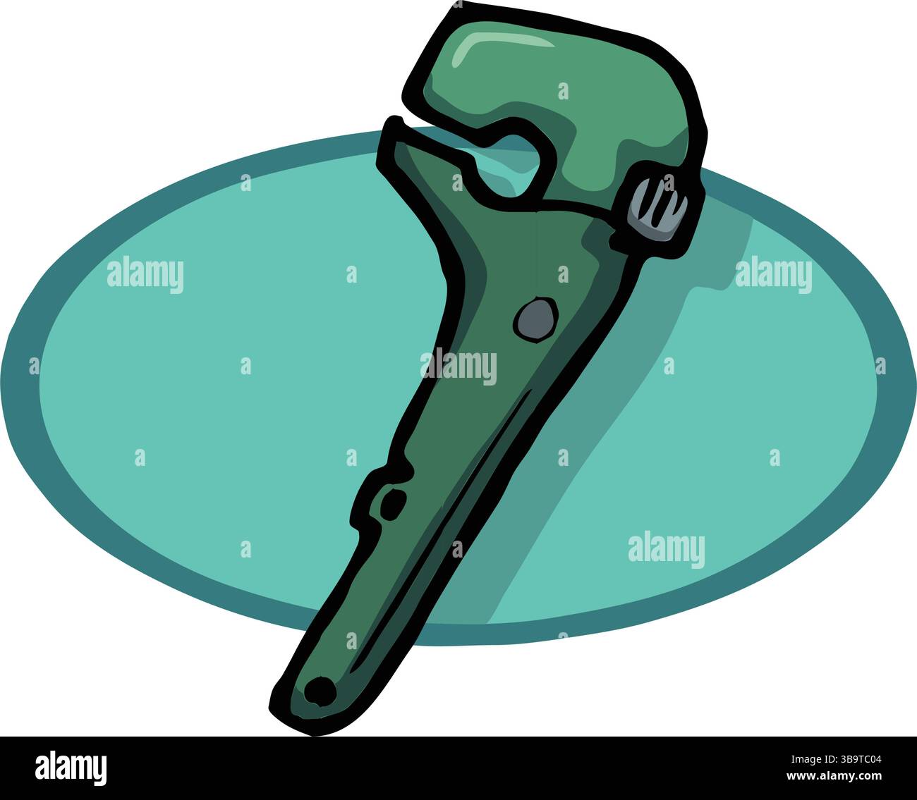 An abstract vector illustration shows a set of wrench tools in cartoon ...