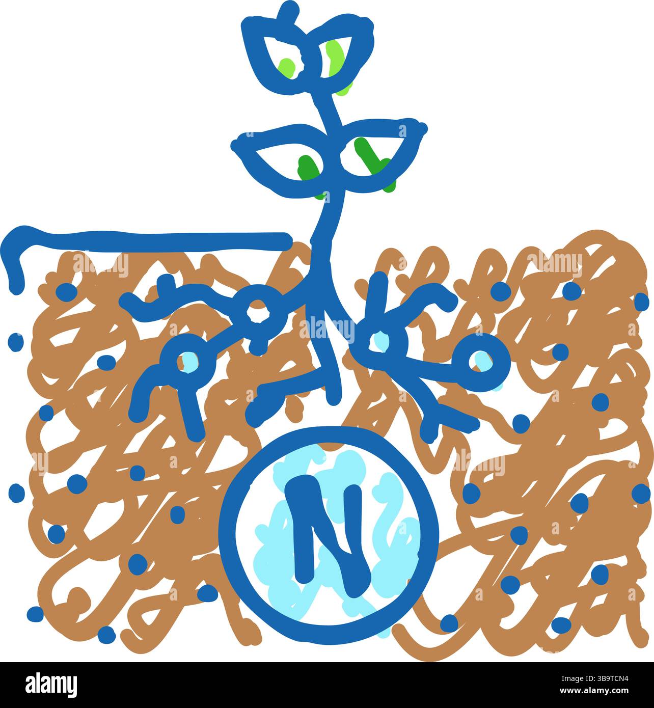 nitrogen fixation environmental icon doodle illustration Stock Vector ...