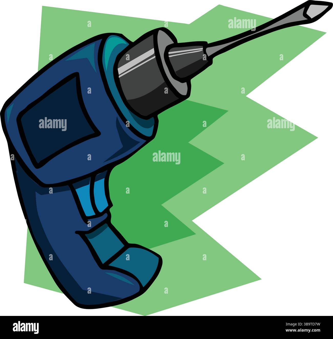 Drilling machine set of realistic icons with isolated images of ...