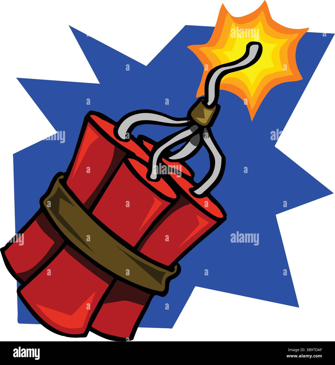 An abstract vector illustration shows a dynamite bomb explosive in cartoon style Stock Vector ...