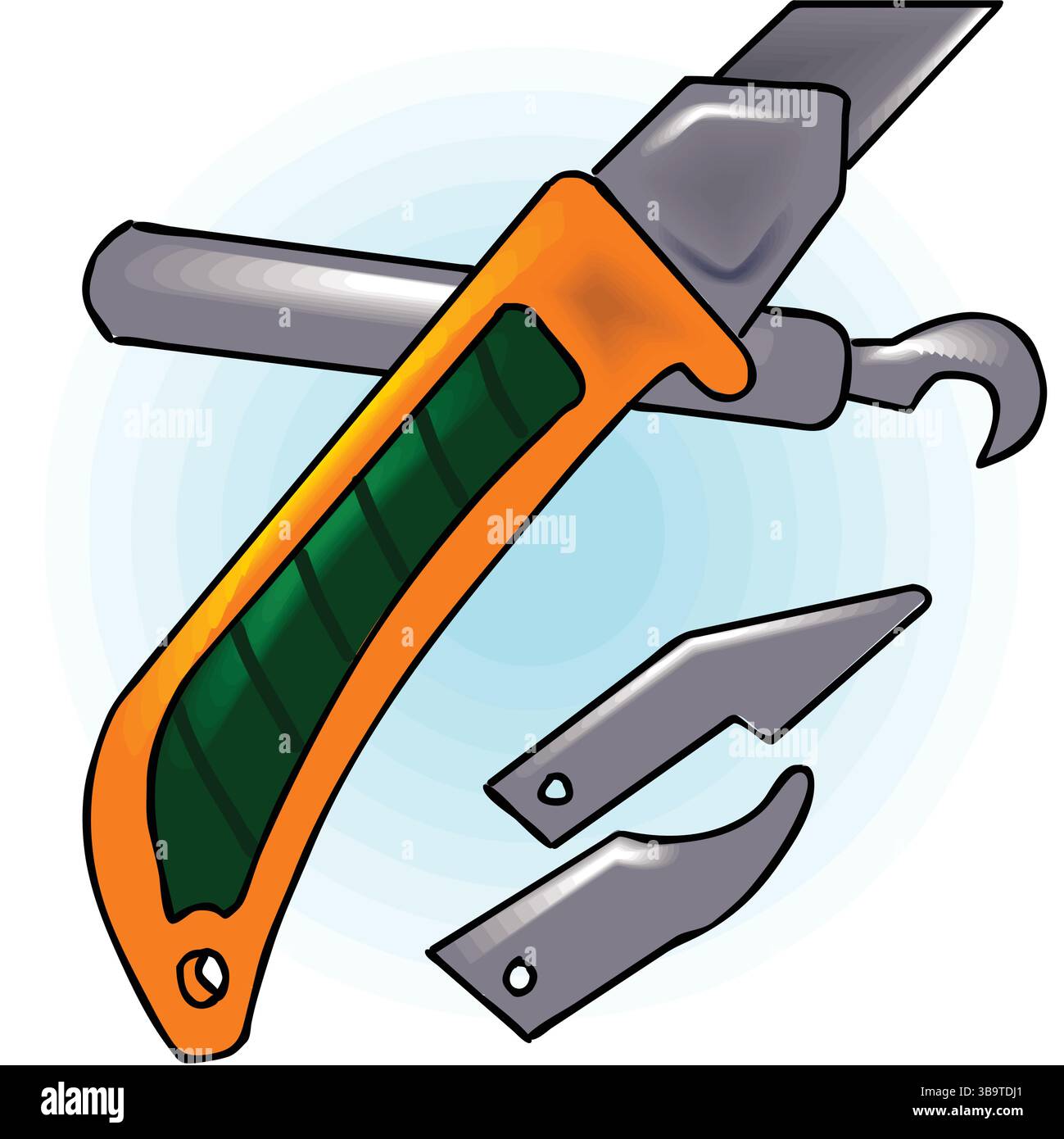 Cutter knife vector blade. Paper craft utility stationery office craft ...