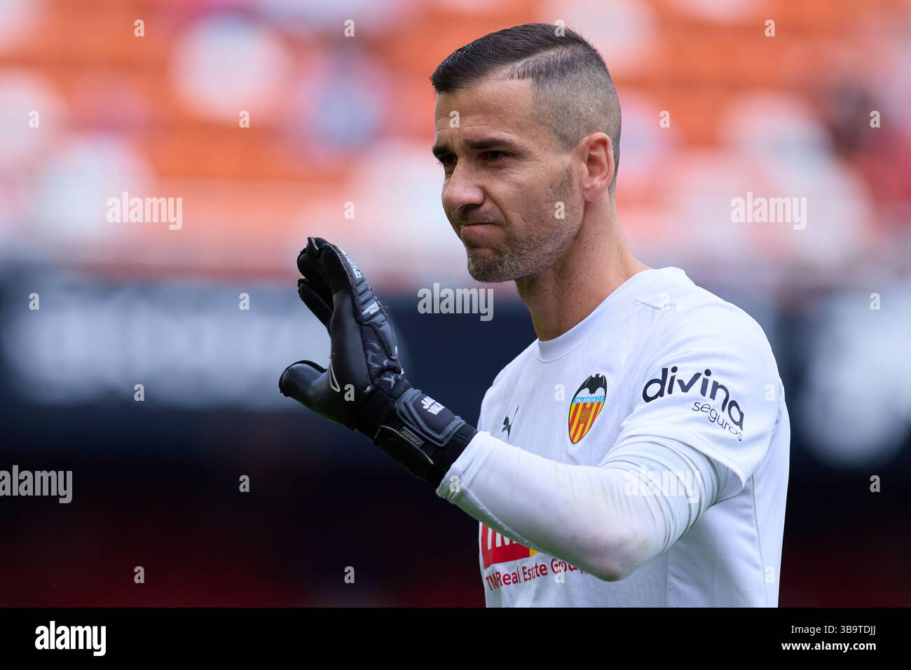 VALENCIA, SPAIN - MAY 10: Jaume Domenech Goalkeeper of Valencia CF ...