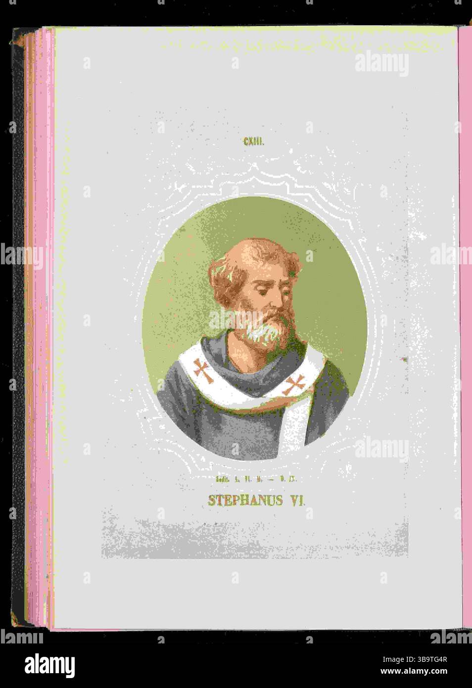 A 1879 portrait of Pope Stephen VI. Pope Stephen VI was Pope from 22 ...