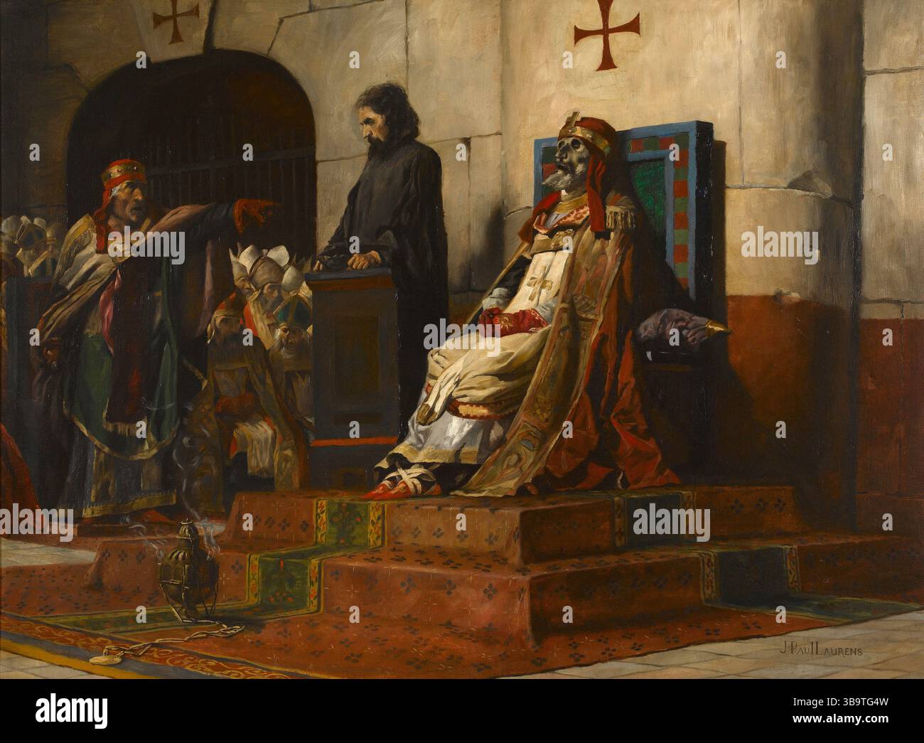 The Trial of Pope Formosus by Jean-Paul Laurens. Pope Stephen VI was ...