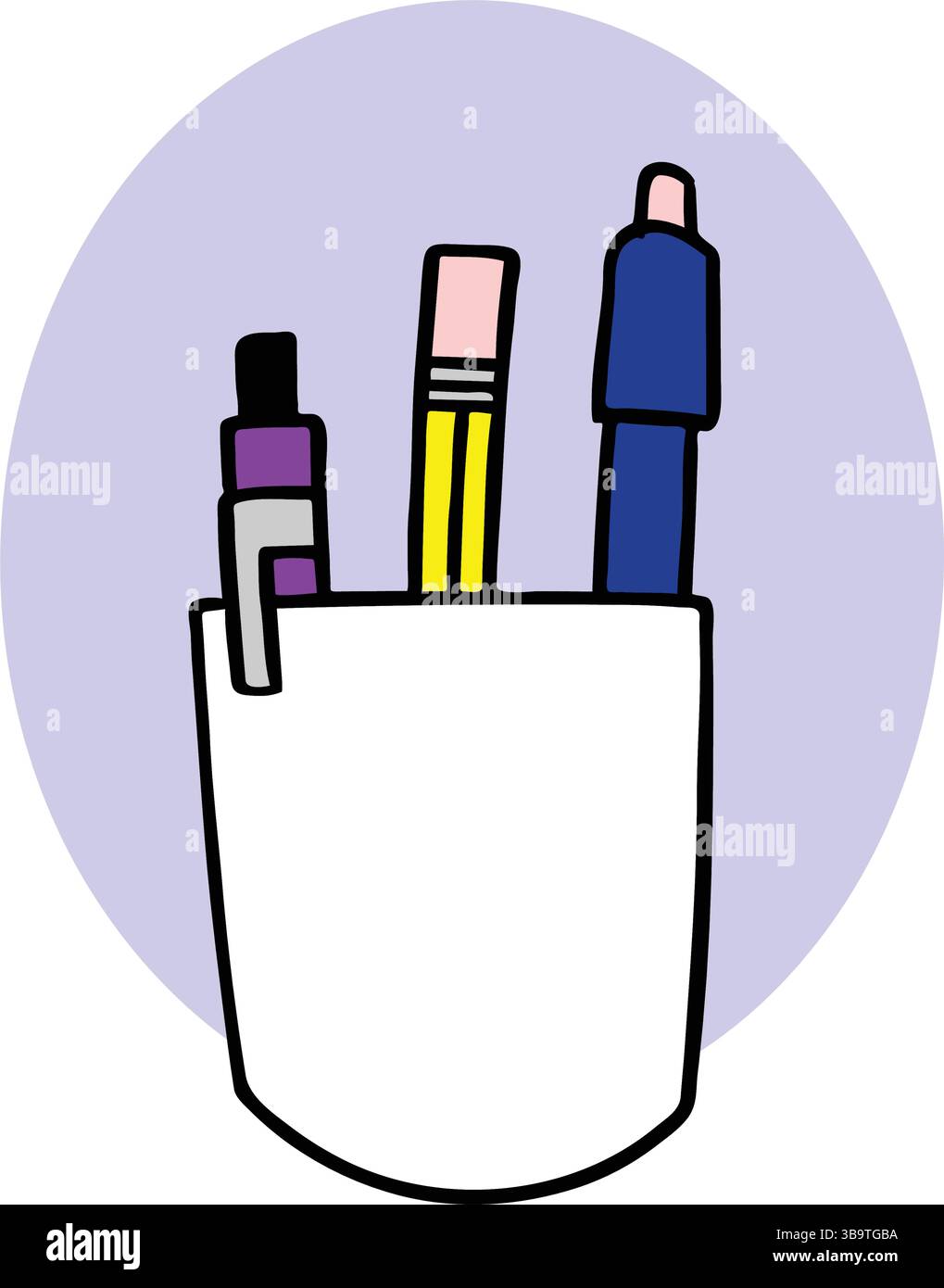 Pens in pocket Stock Vector Images - Alamy
