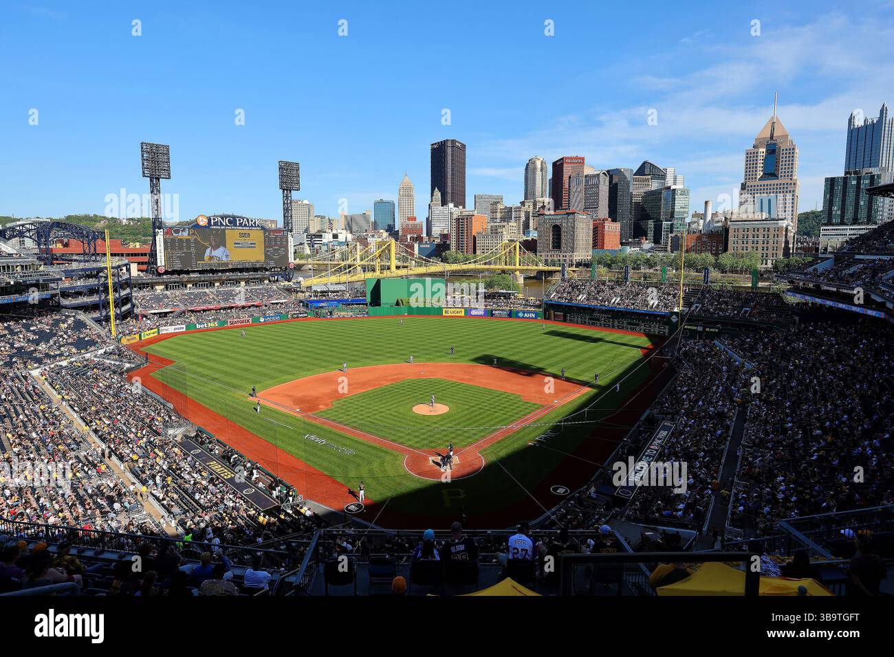 PITTSBURGH, PA - MAY 10: An overview of the stadium and playing field ...