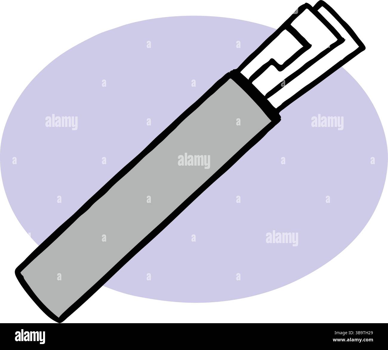 An abstract vector illustration shows a drawings tube contains ...