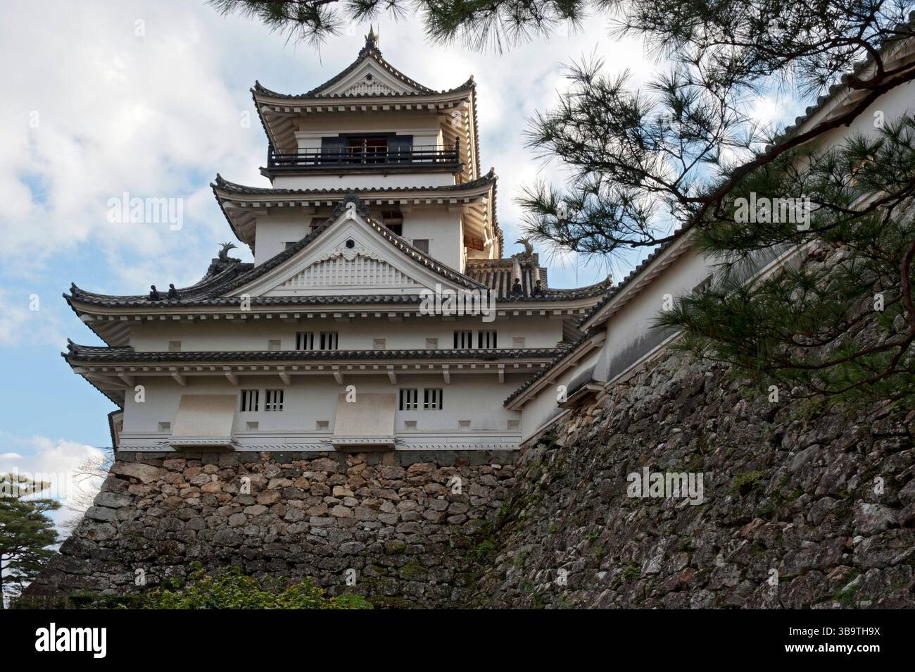 The Kochi Castle (高知城) "tenshu" (main tower, main keep or donjon) is an ...