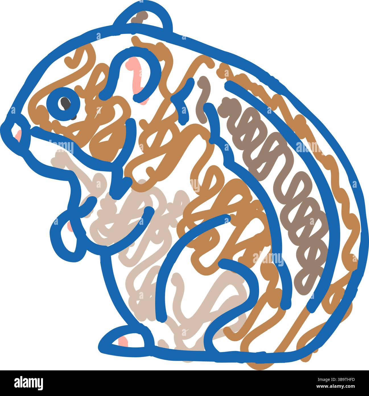 hamster standing pet icon doodle illustration Stock Vector Image & Art ...