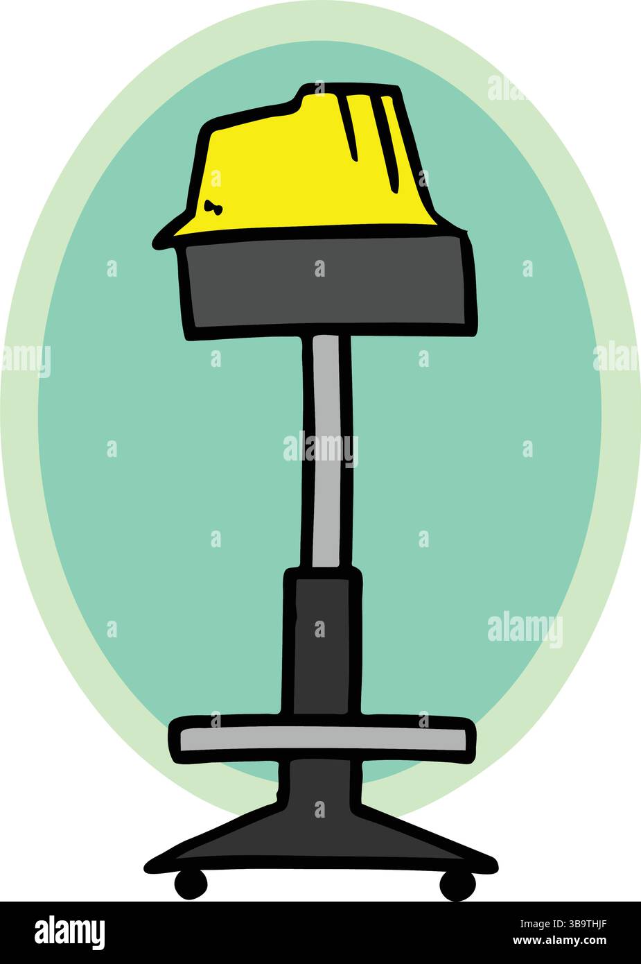 An abstract vector illustration shows an architect hard hat on work ...