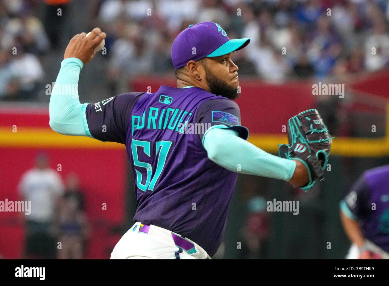 Arizona Diamondbacks pitcher Eduardo Rodriguez throws against the Los ...