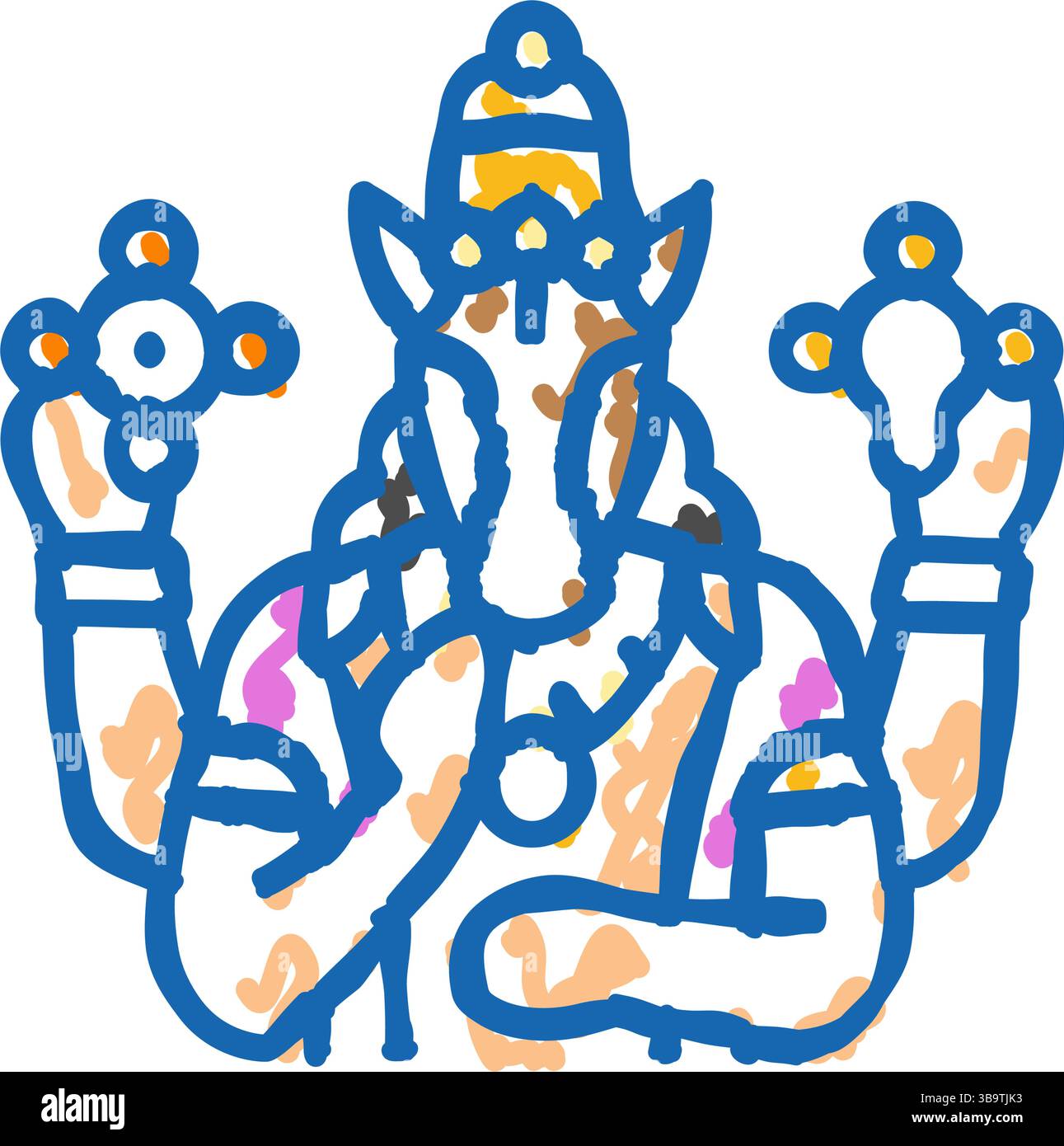 hayagreeva god indian icon doodle illustration Stock Vector Image & Art ...