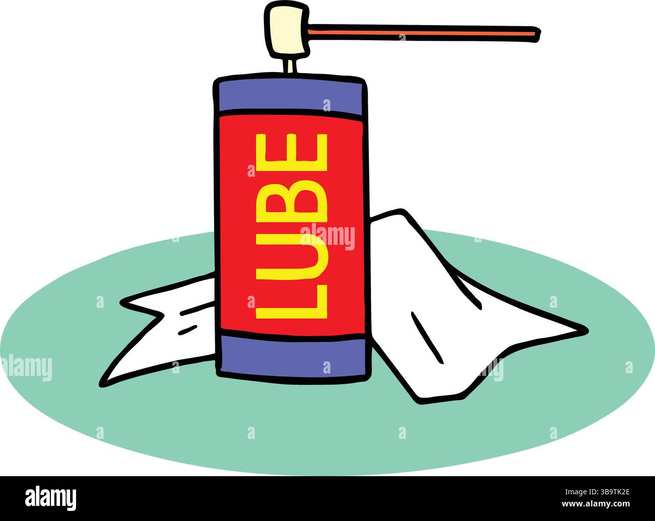 An abstract vector illustration shows a lube car pack in cartoon style ...