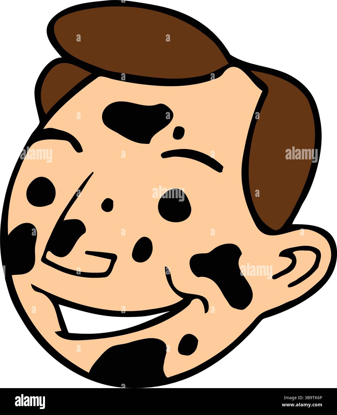 An abstract vector illustration shows a face of a mechanic covered in ...