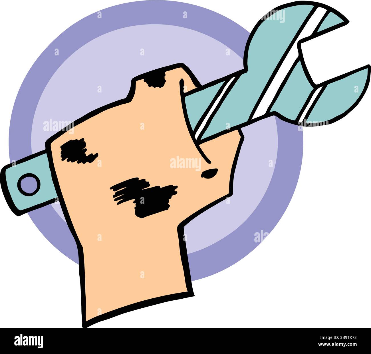 Wrench in hand auto Stock Vector Images - Alamy