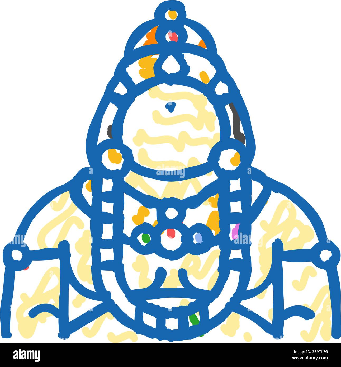 kubera god indian icon doodle illustration Stock Vector Image & Art - Alamy