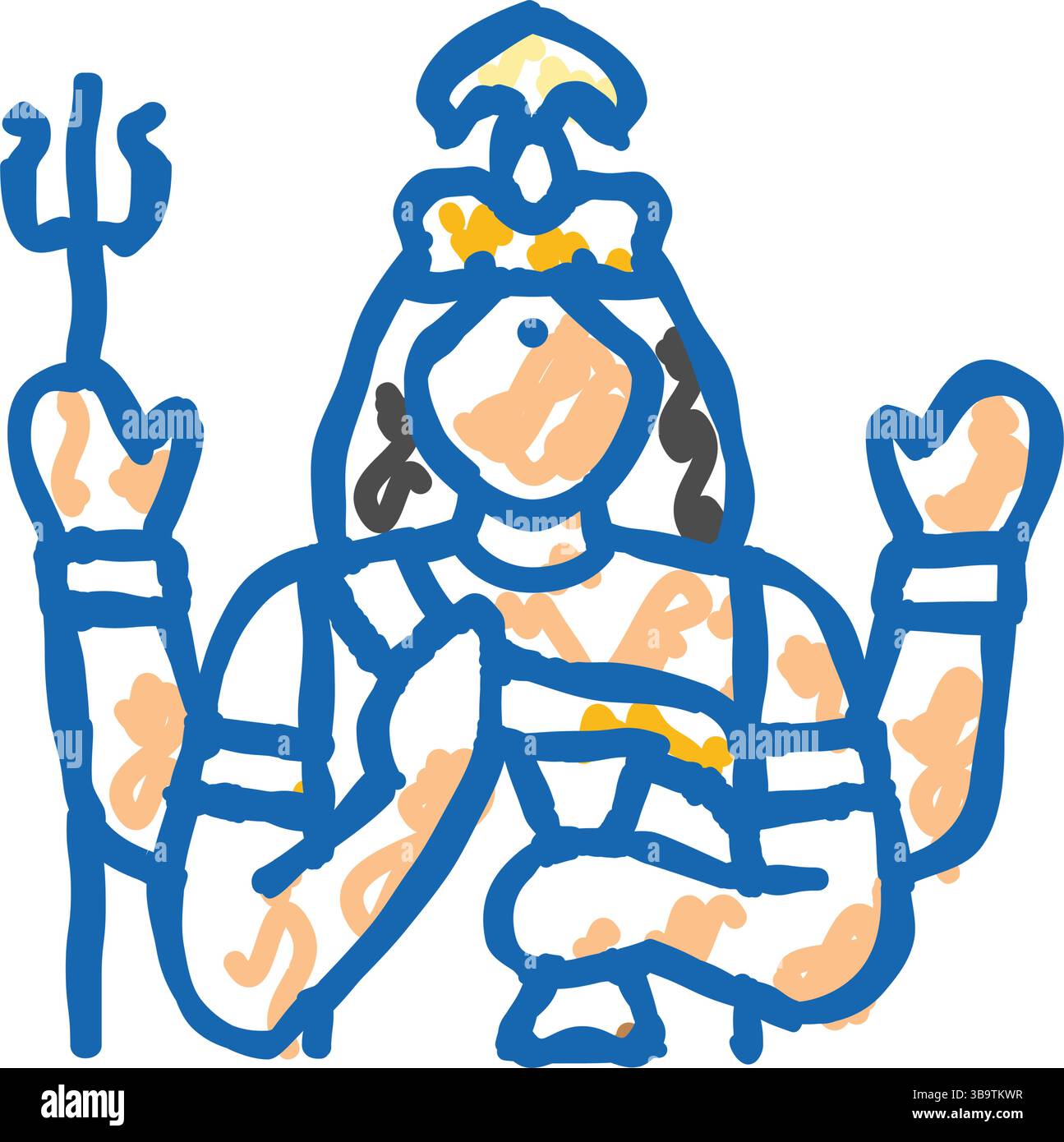 Hindu goddess gauri Stock Vector Images - Alamy