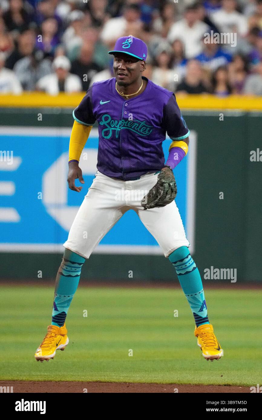 Arizona Diamondbacks Shortstop Geraldo Perdomo 2 Against The Los