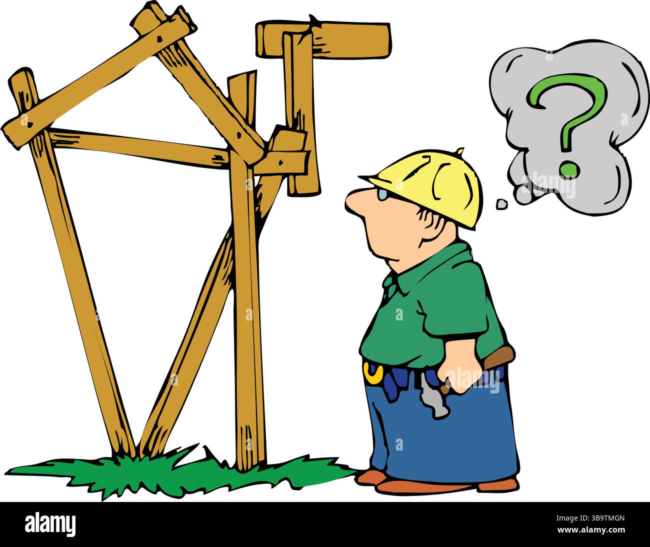 Carpenter holding plank wood Stock Vector Images - Alamy