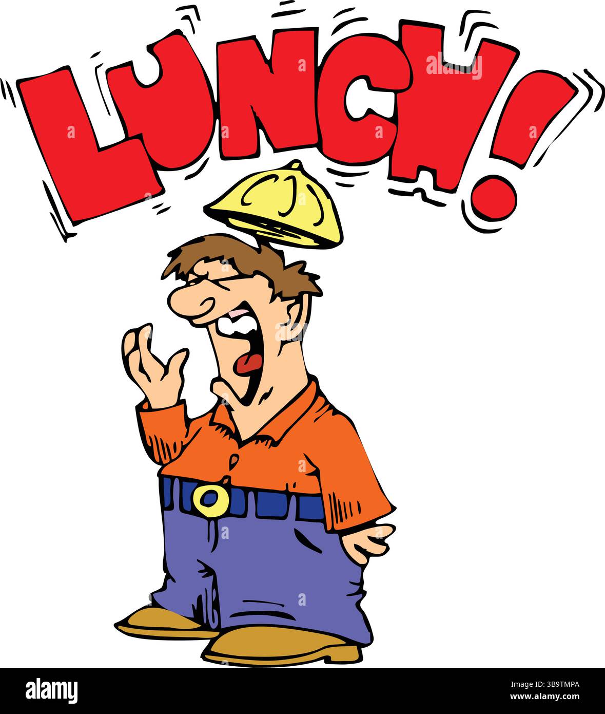 An abstract vector illustration shows a lunch announcing foreman lunch ...