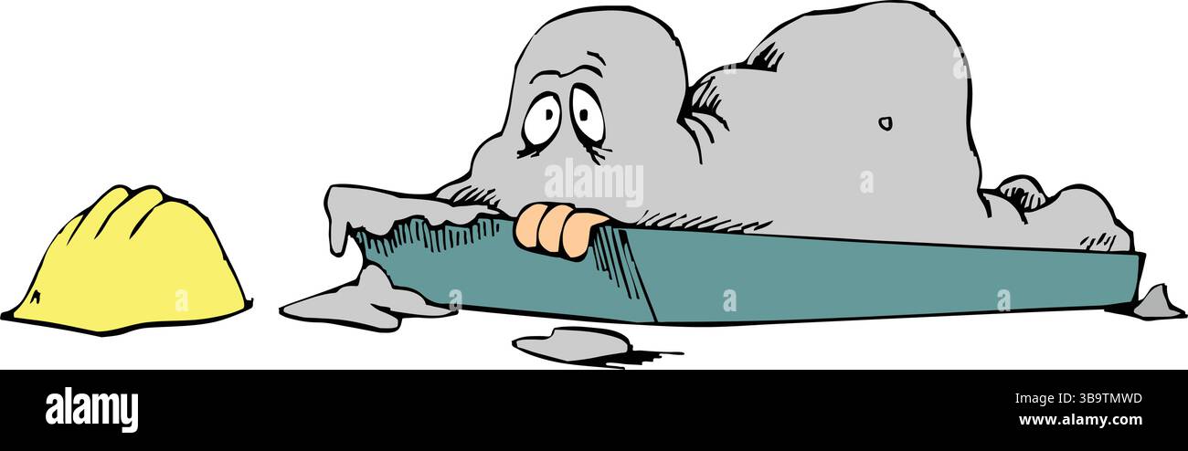 Covered in cement Stock Vector Images - Alamy