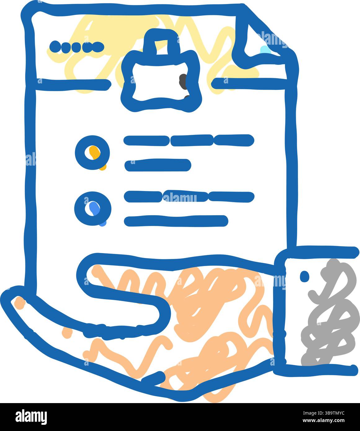 skills abilities interview job icon doodle illustration Stock Vector ...