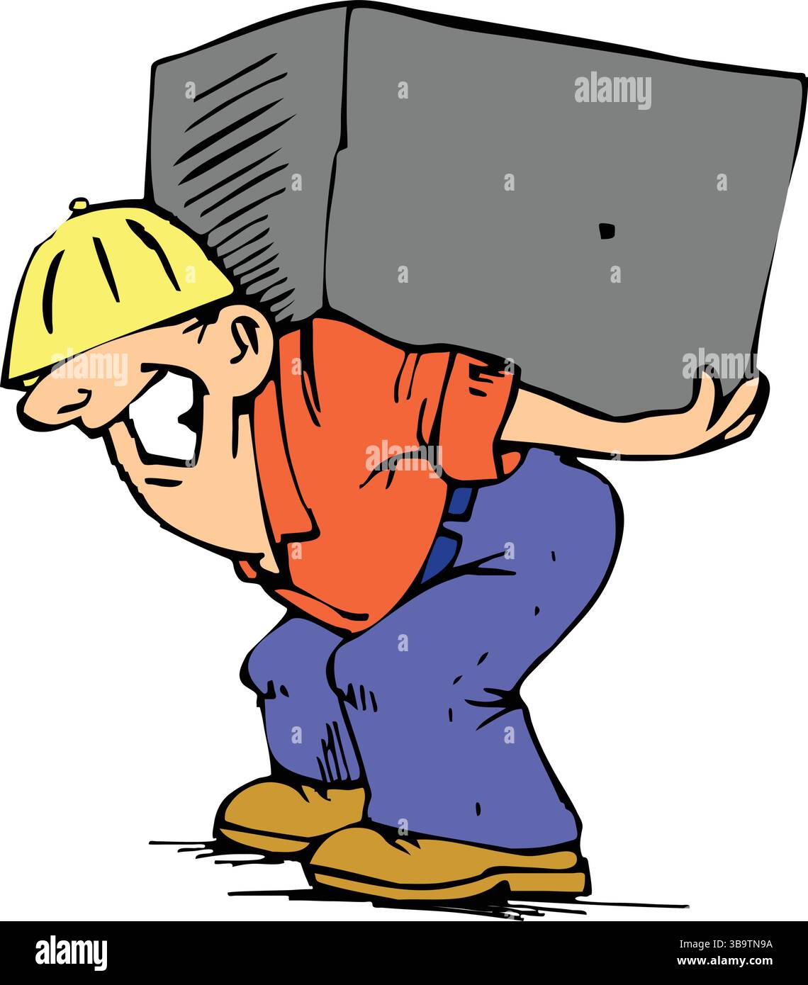 Construction worker carrying rope Stock Vector Images - Alamy
