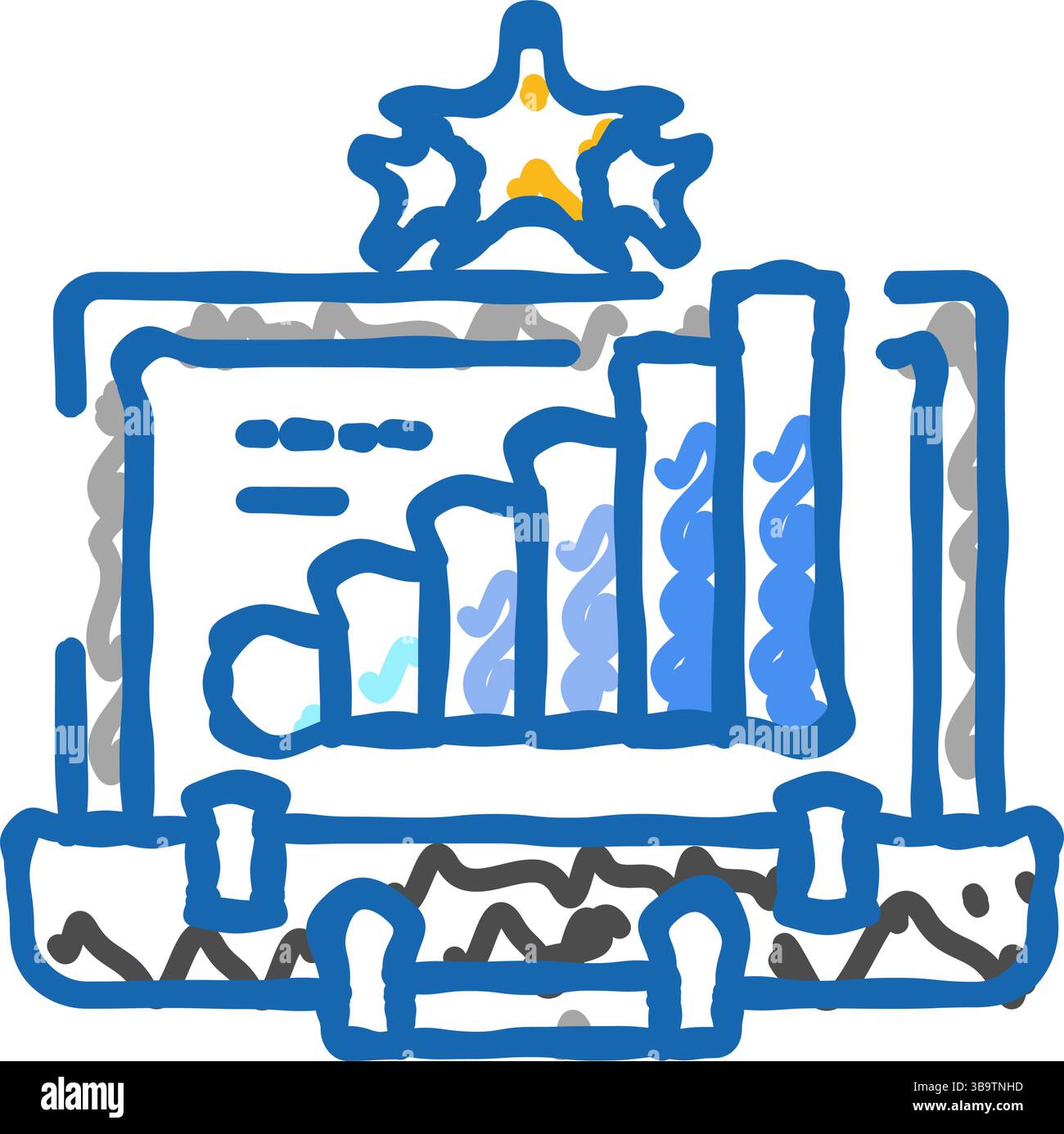 career aspirations interview job icon doodle illustration Stock Vector ...