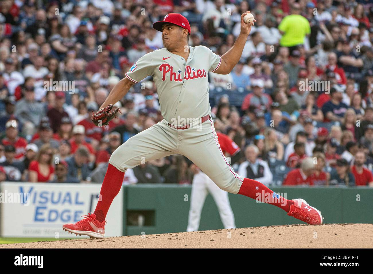 Philadelphia Phillies starting pitcher Ranger Suarez delivers against ...