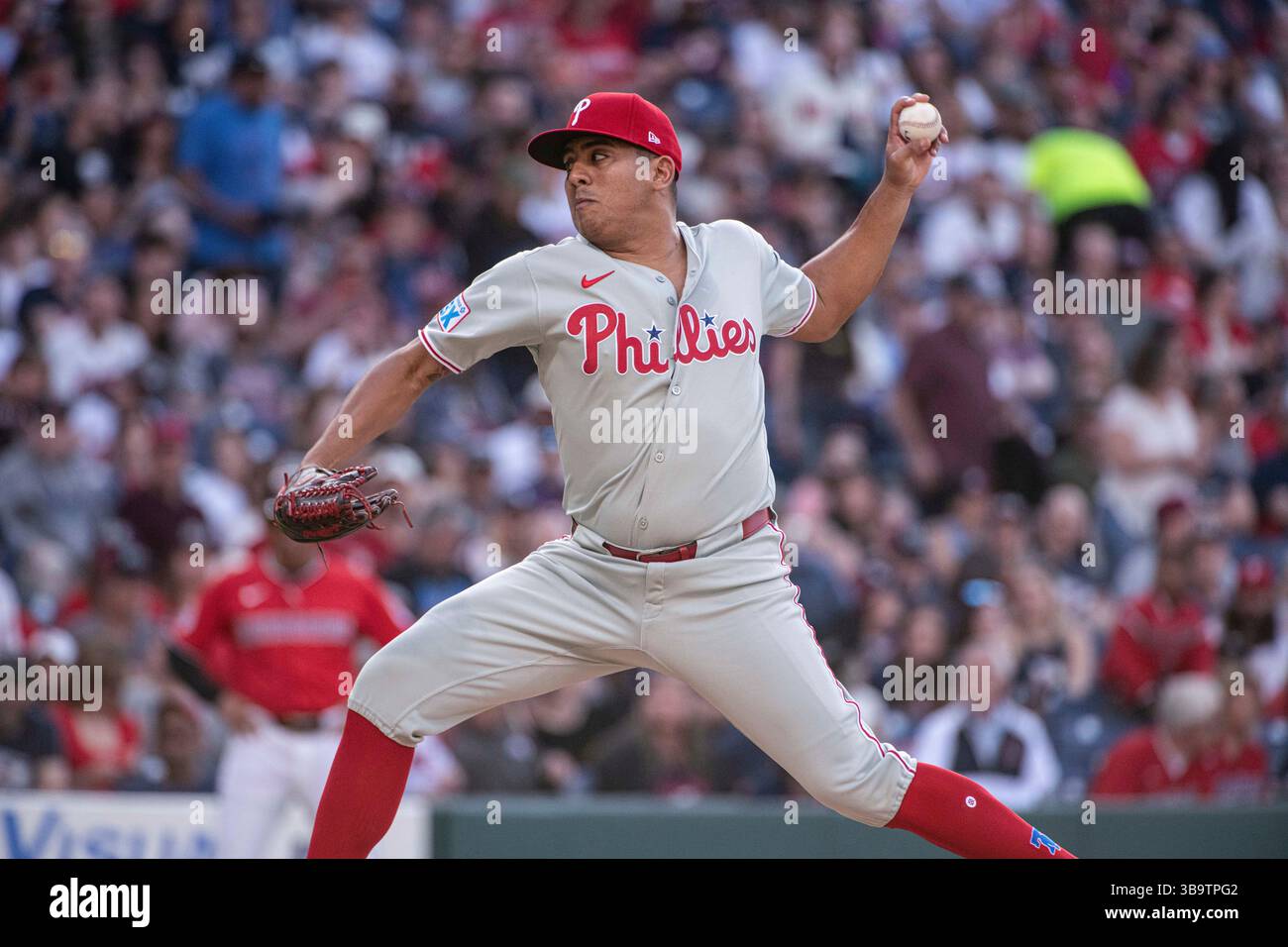Philadelphia Phillies starting pitcher Ranger Suarez delivers against ...