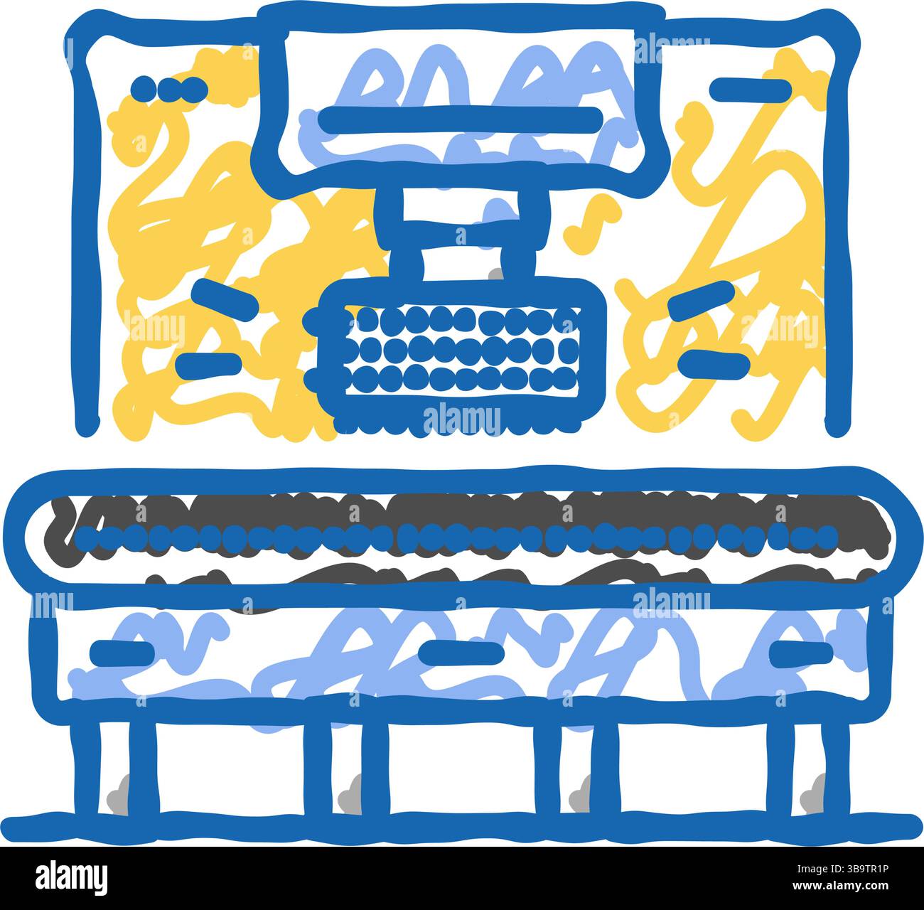 surface finishing manufacturing engineer icon doodle illustration Stock ...